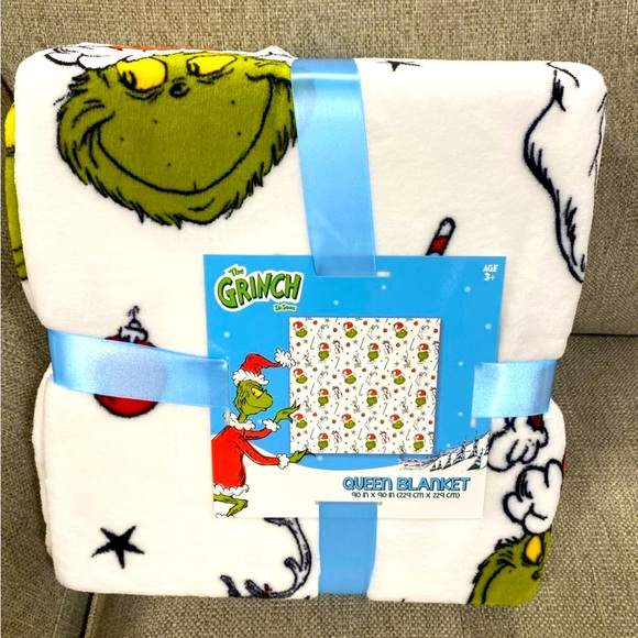 Dr. Seuss | Bedding | Dr Seuss The Grinch Christmas Plush Queen Size ...